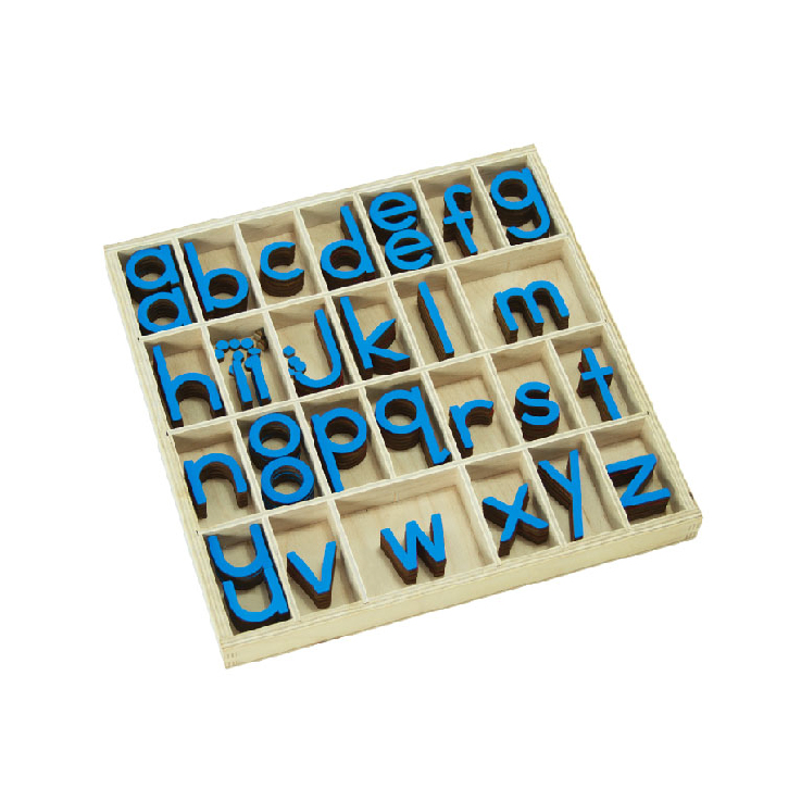 Small Movable Alphabet Print Blue - Bruins Montessori